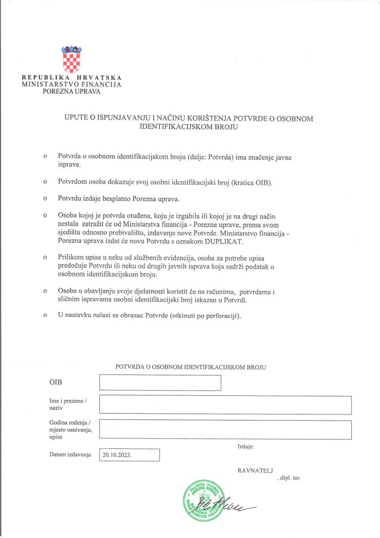 Kako ishoditi oib za stranog državljanina? - Marcetic.hr